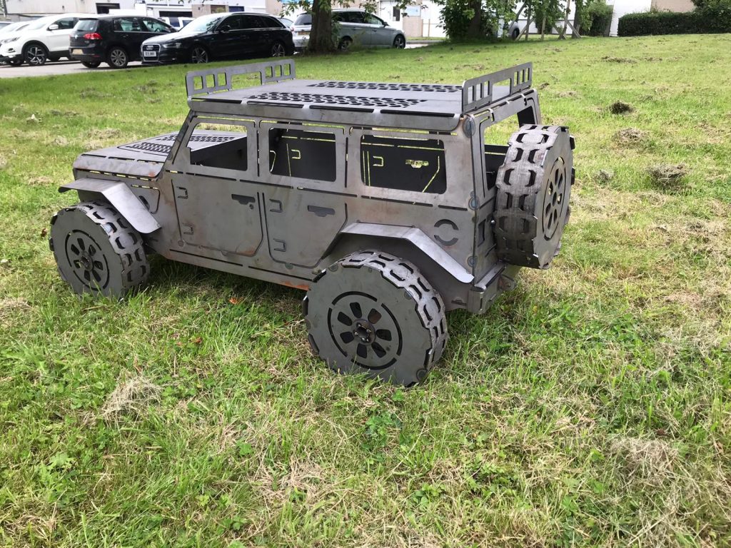 4 Door Free Wheeling Jeep Fire Pit / BBQ - TSM Creations